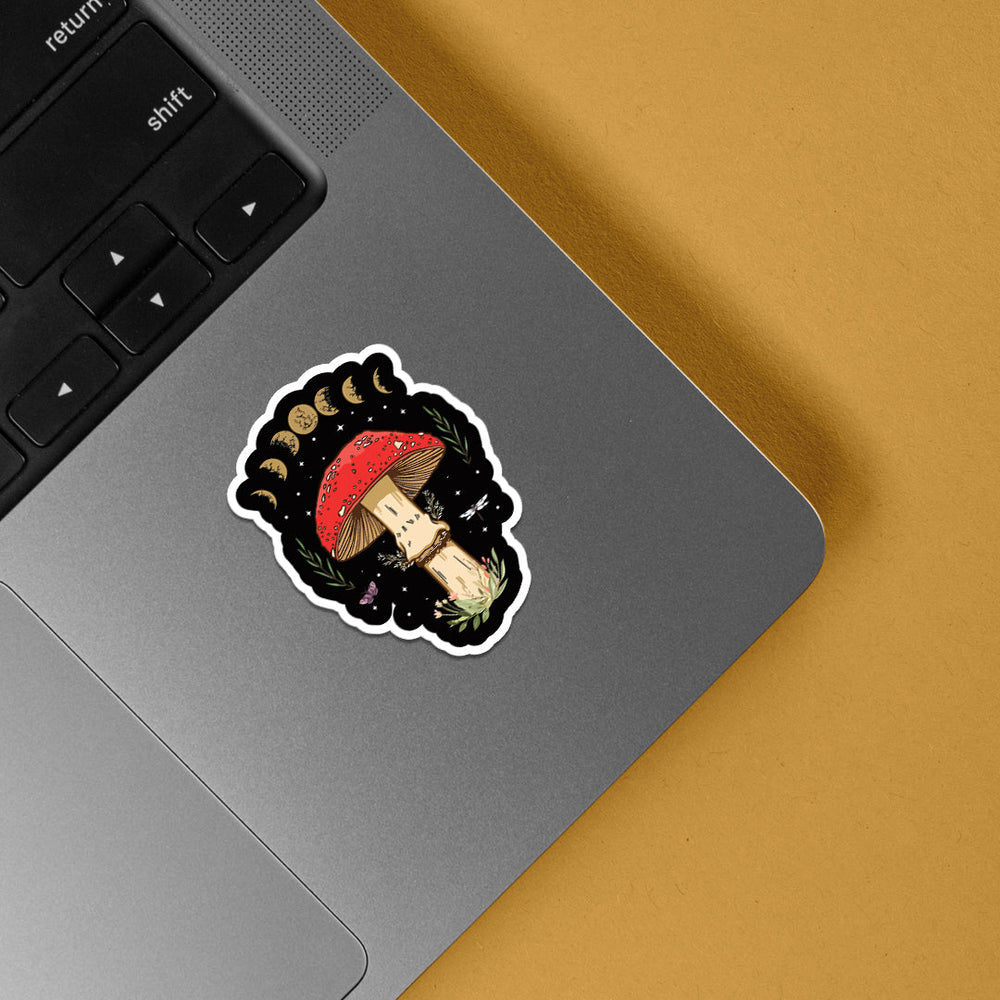 Aesthetic Mushroom Fungi Sticker - Nature's Beauty in Every Detail
