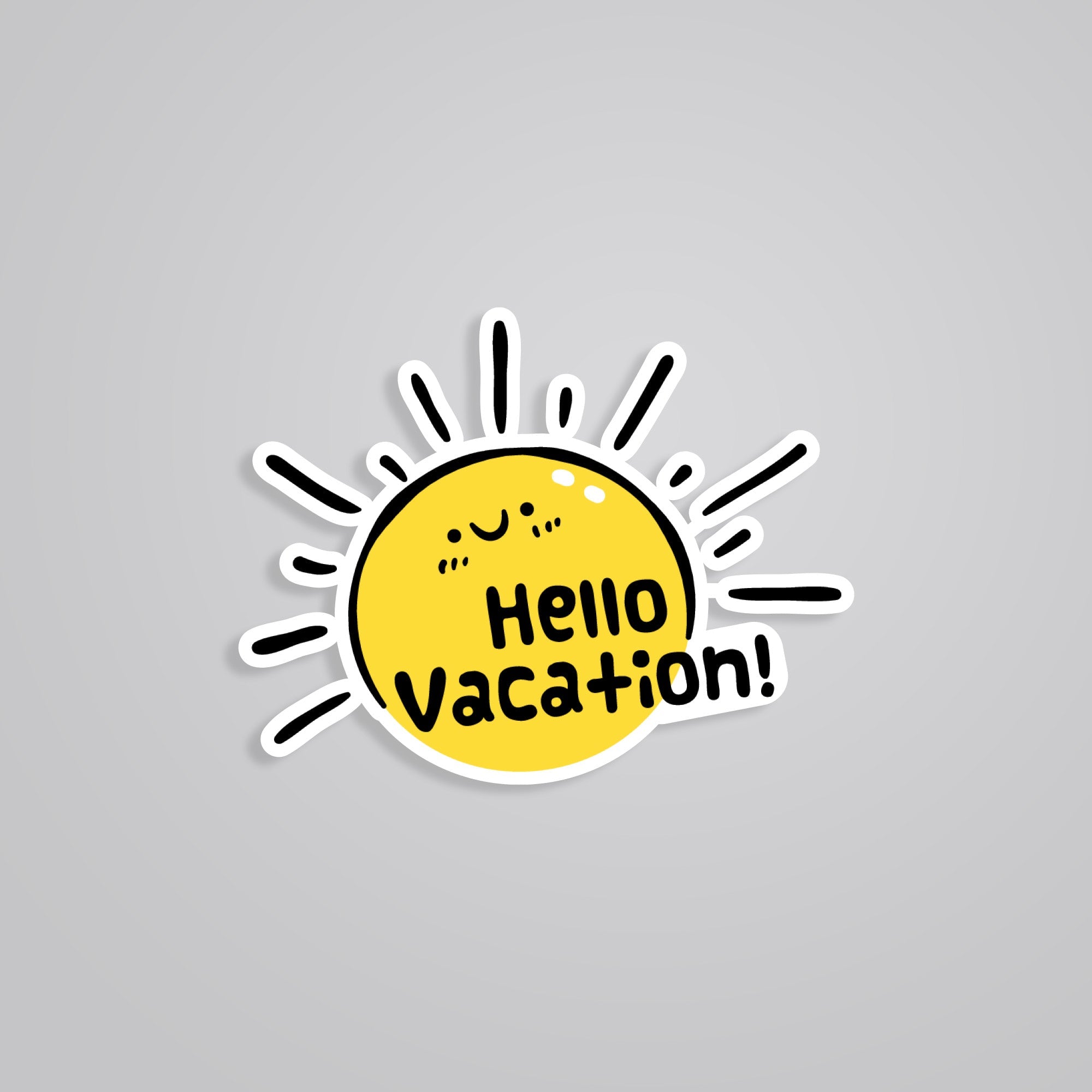 Hello Vacation Stickers - Embrace Relaxation with Vibrant Sticker ...