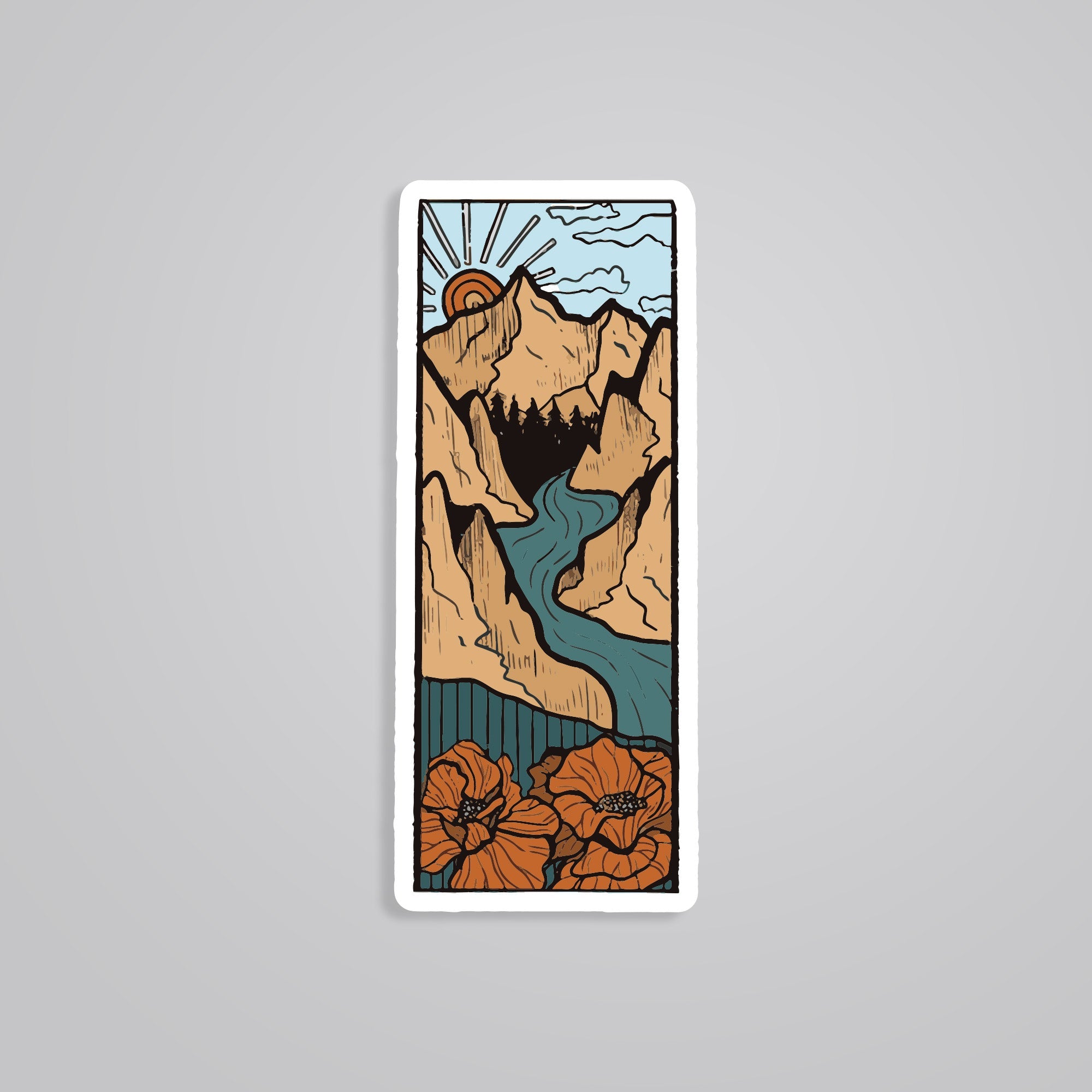 Mountain Terrain Stickers - Explore Nature's Beauty in Every Detail