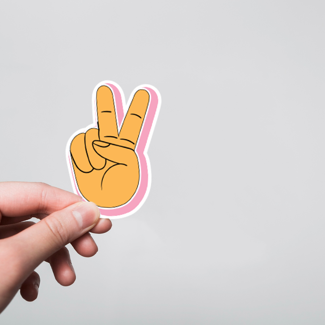 Victory Fingers Stickers - Celebrate Success with Triumphant Sticker ...