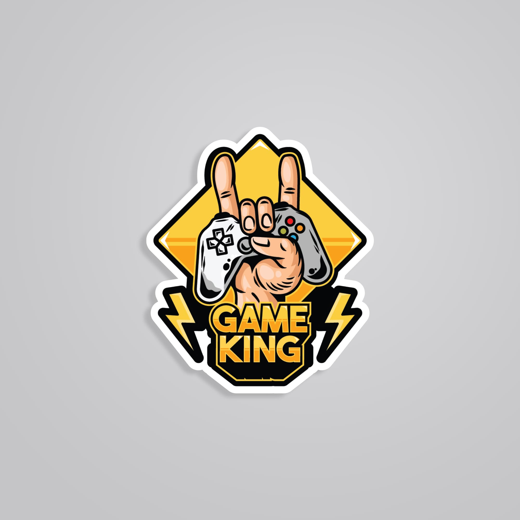 Game King Sticker - Rule Your World with Gaming Royalty