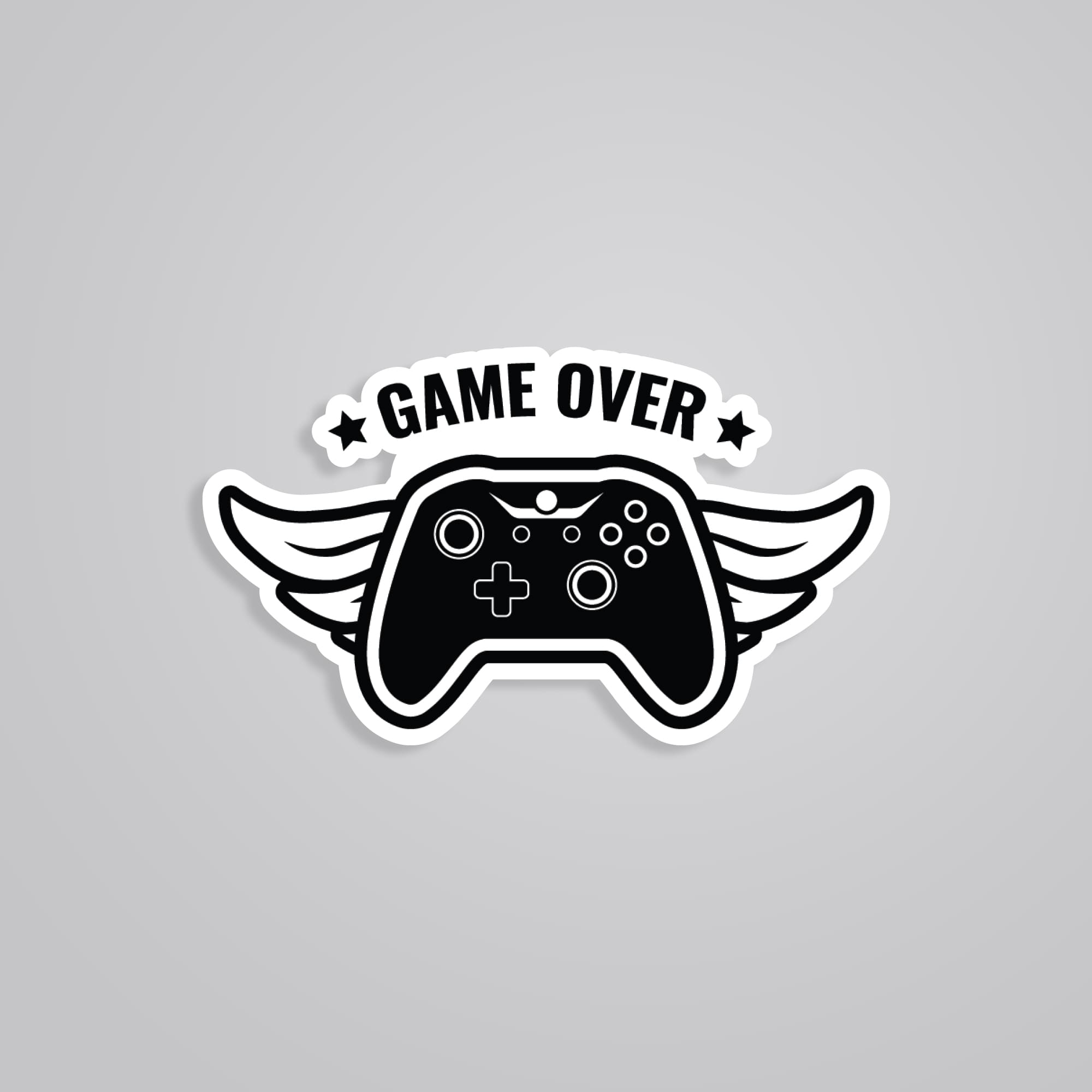 Game Over Sticker - Retro-inspired Gaming Decor for Winners