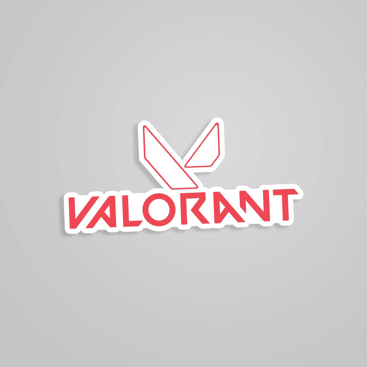 Red Valorant Logo Stickers - Order Now