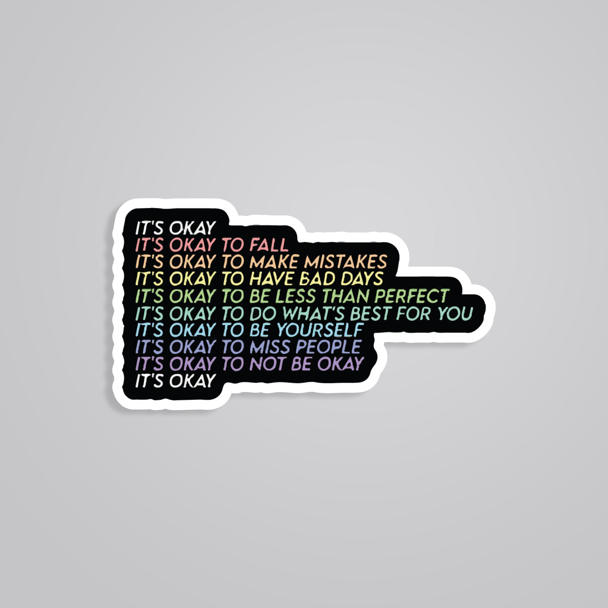 It's Okay Motivational Sticker - Empower Yourself with Positive ...