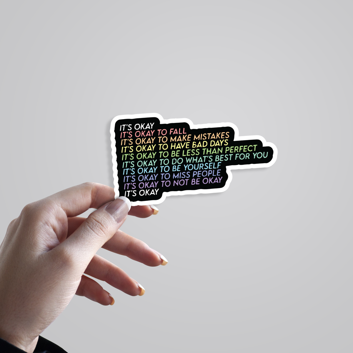 It's Okay Motivational Sticker - Empower Yourself with Positive ...