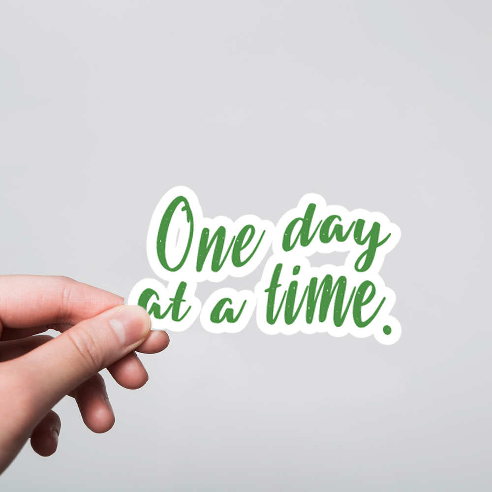 One Day at a Time Motivational Sticker - Inspire Your Journey, One Day ...