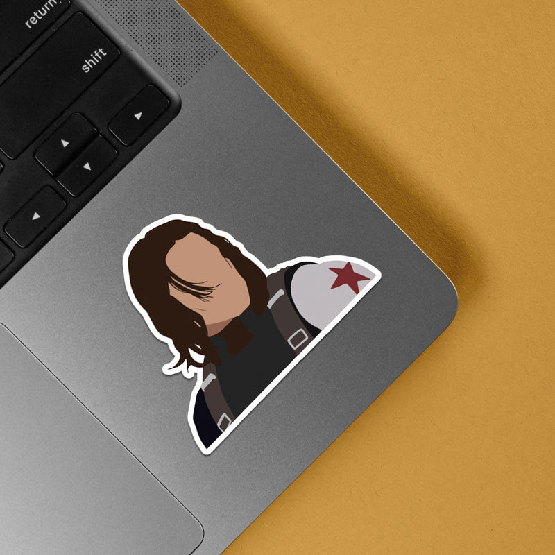 Elevate Your Gear with the Bucky Minimalist MCU Sticker - Marvel ...