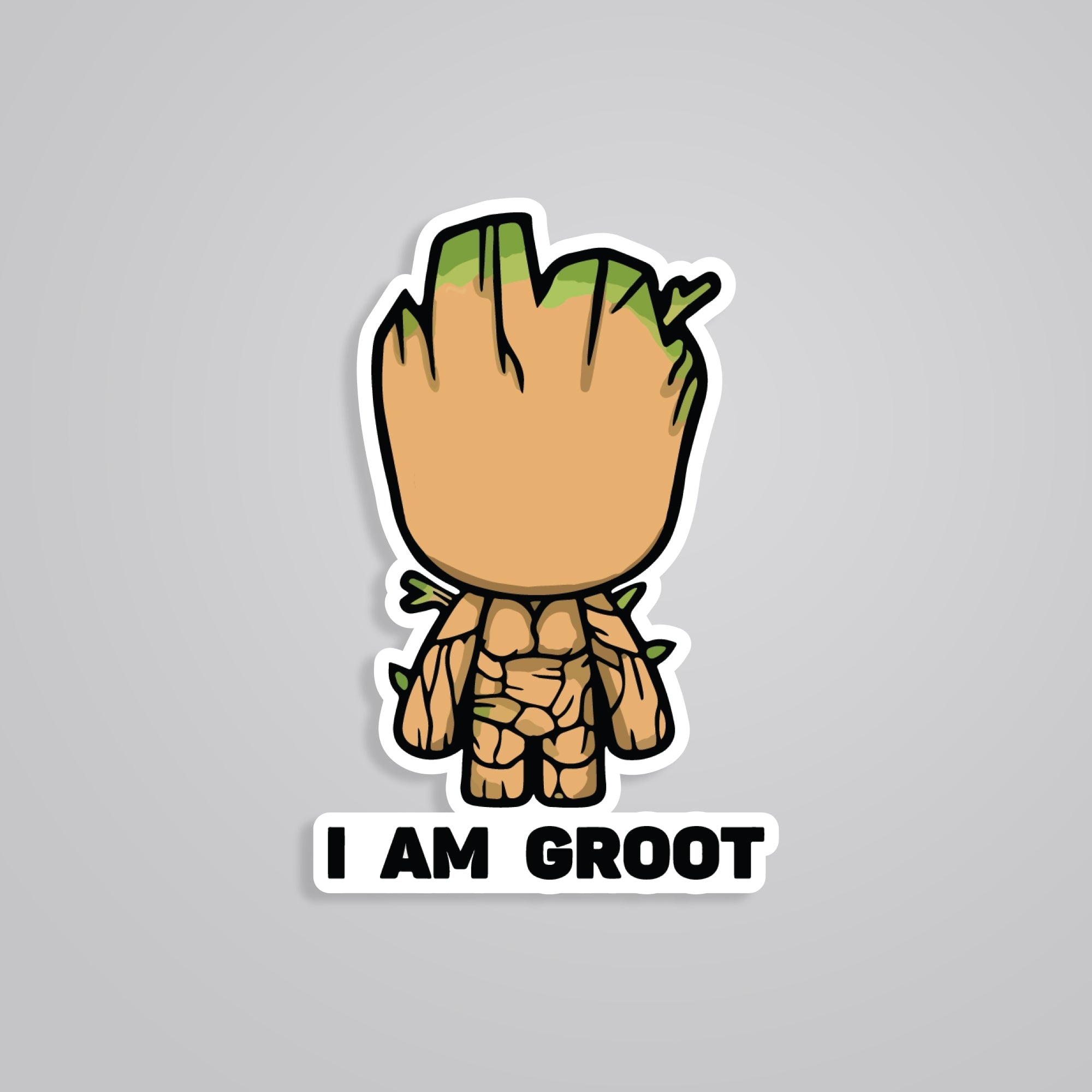 Declare Your Marvel Fandom with the 'I Am Groot' MCU Sticker - A Must ...