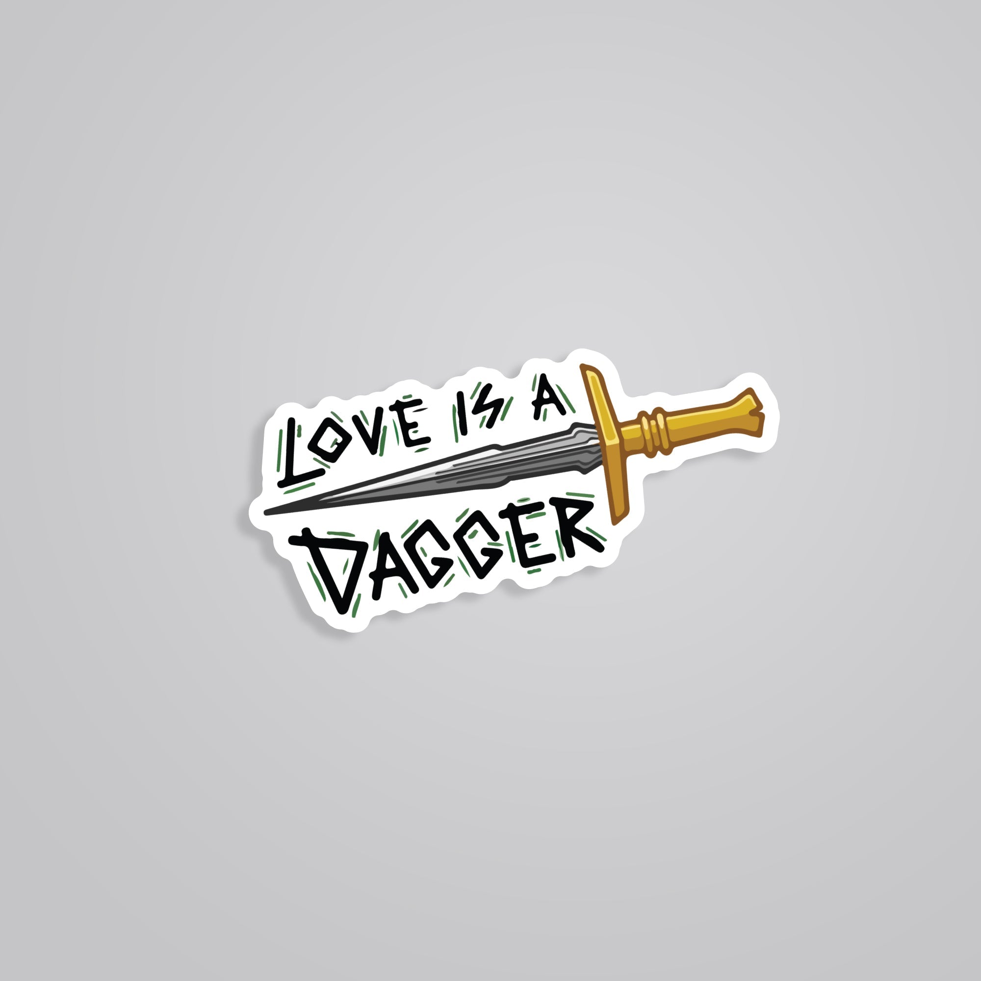 Embrace Movie Magic with "Love Is A Dagger" Stickers