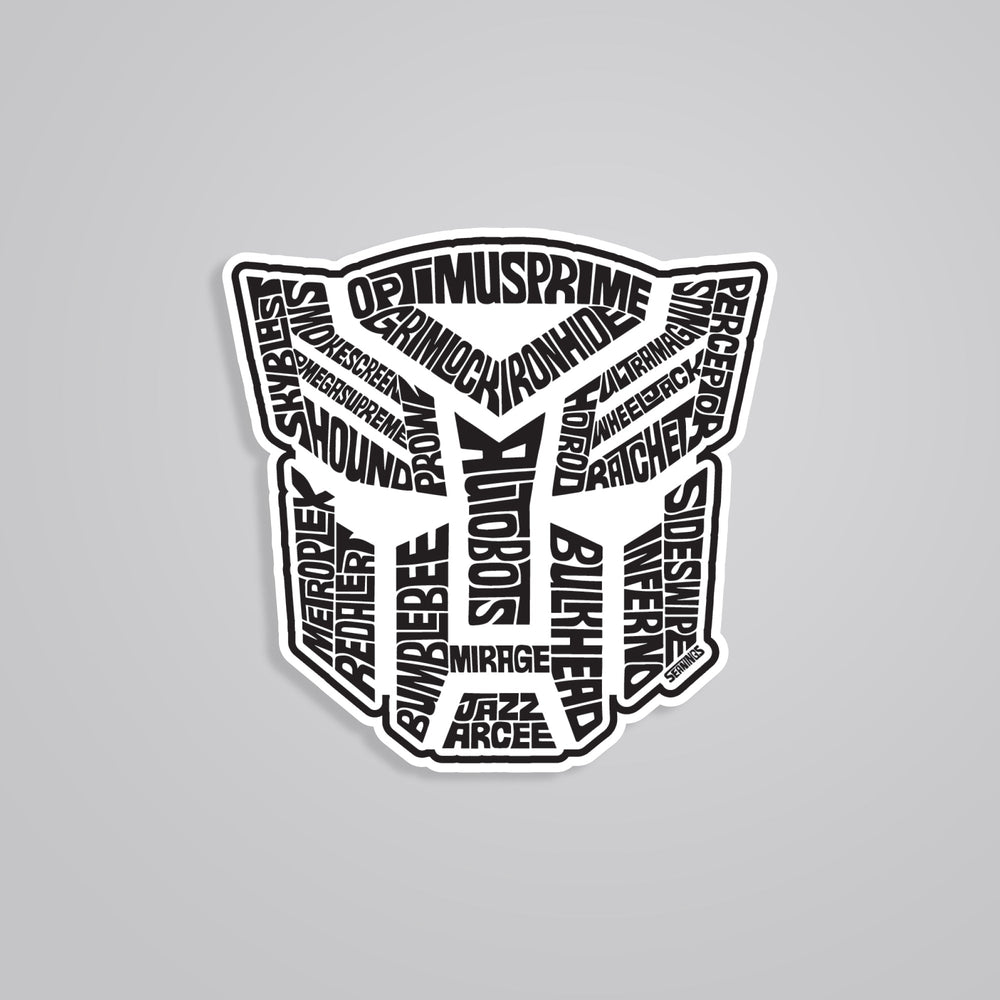 Transform Your Gear with the Iconic Transformers Logo Sticker - Autobot ...