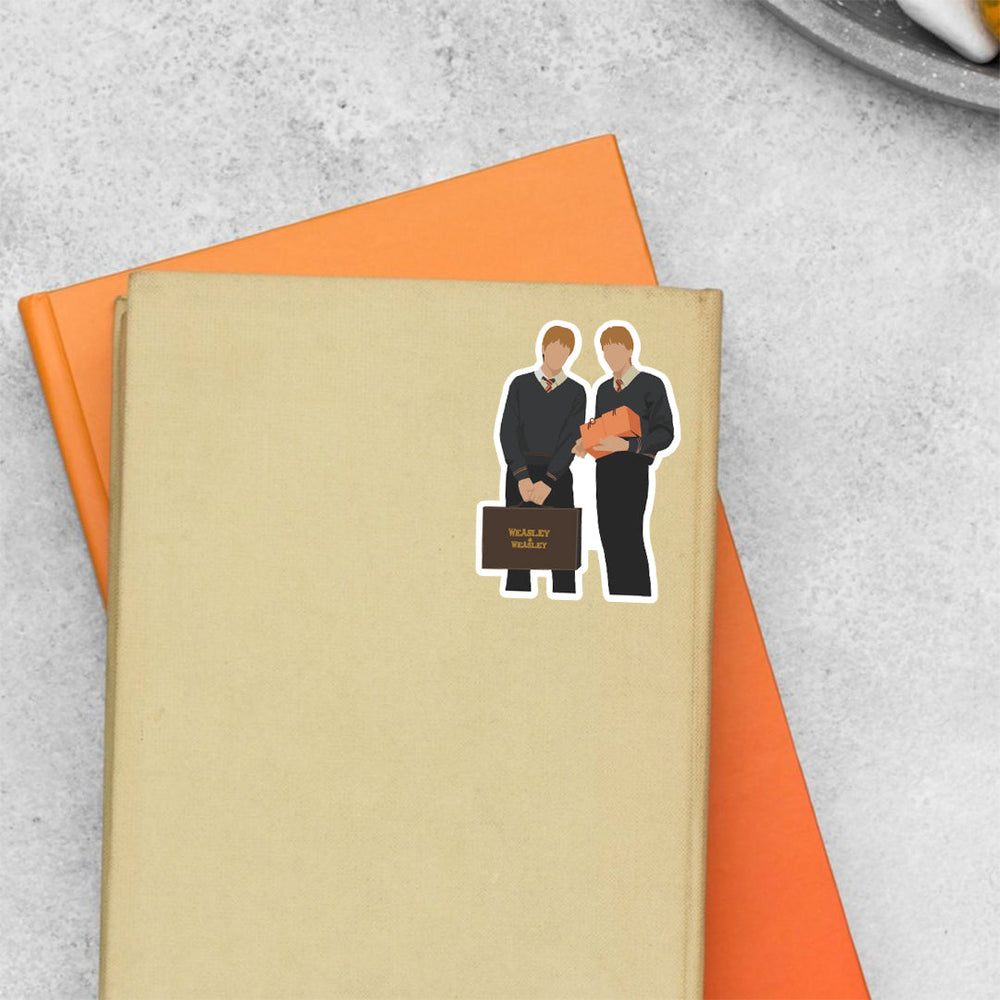 Weasley Twins Harry Potter Sticker - Mischief Managed with Fred and George