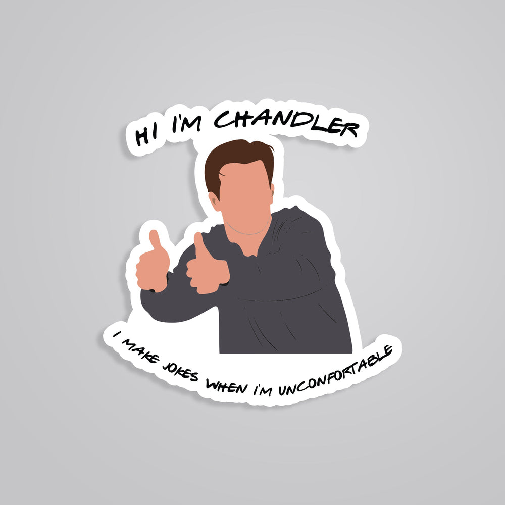 Chandler's Uncomfortable Moments: Hilarious FRIENDS TV Show Stickers