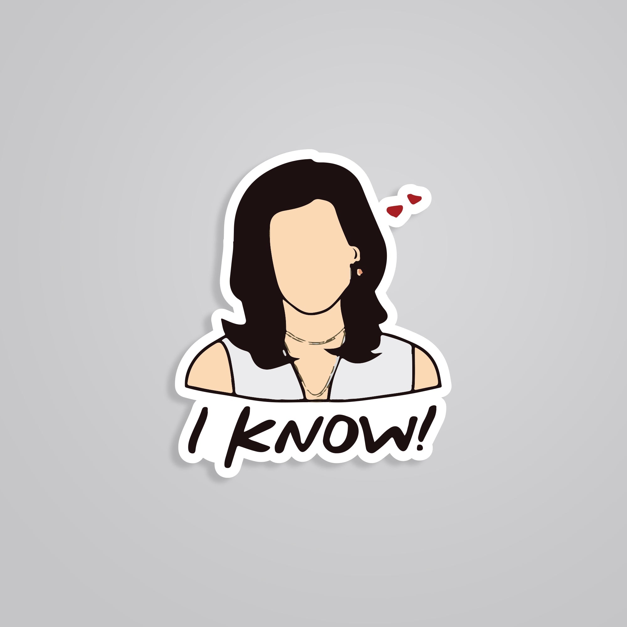 Monica's 'I Know' FRIENDS TV Show Stickers - A Must-Have for True Fans