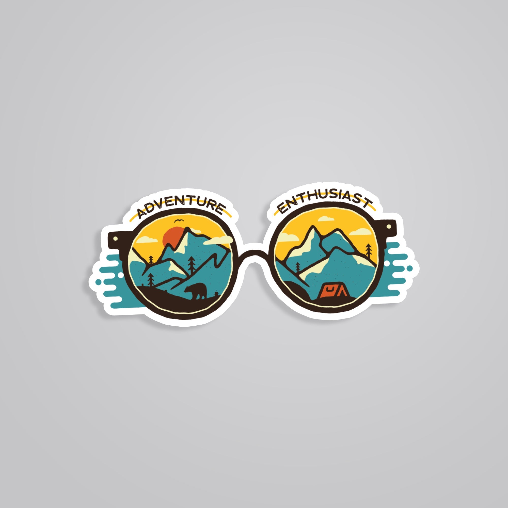 Adventure Enthusiast Glasses Sticker - See the World Through the Eyes ...