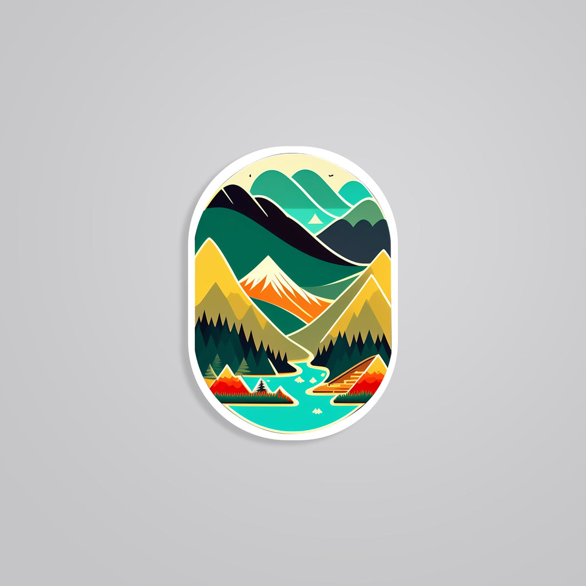 Mountains Stickers - Embrace Majestic Heights with Captivating Sticker ...