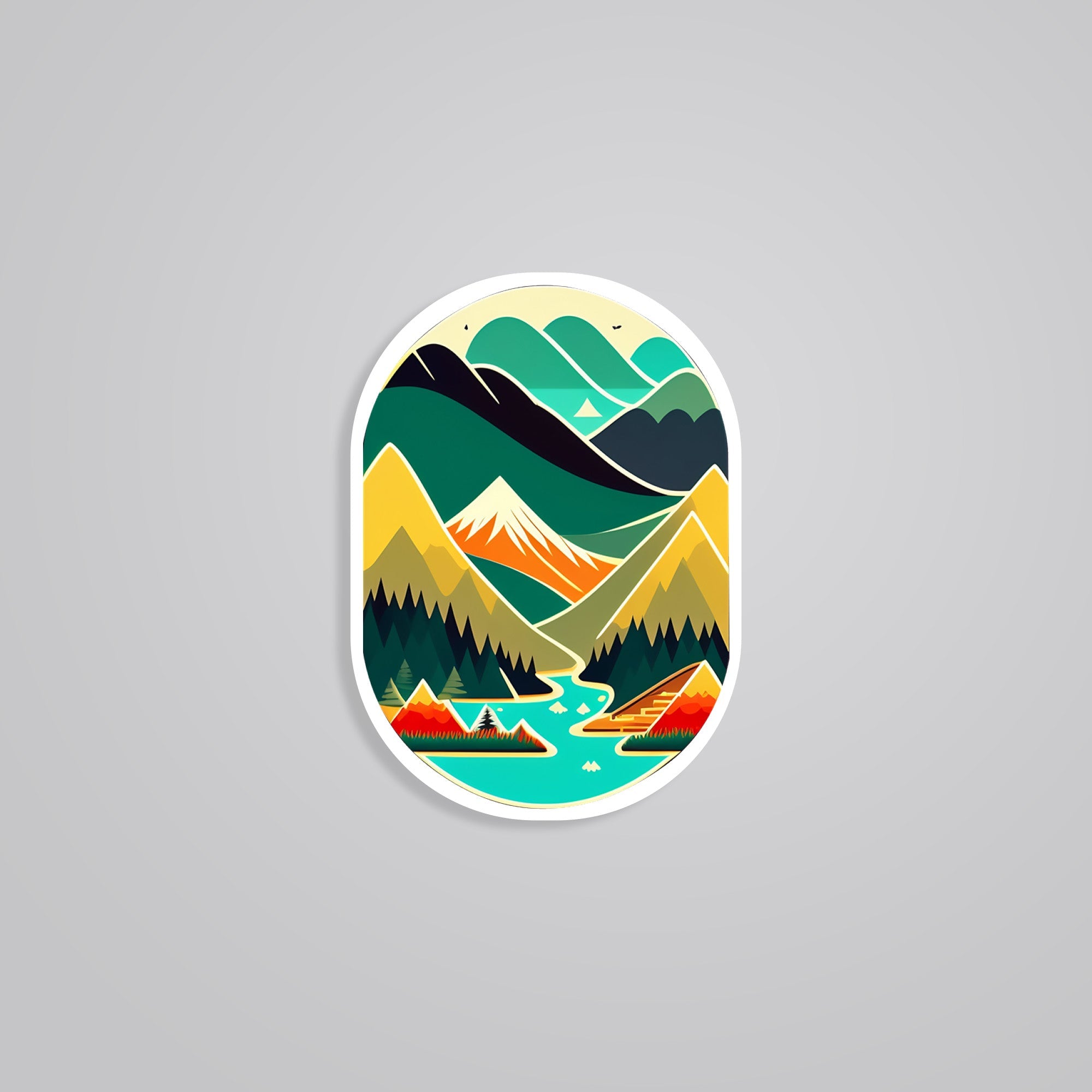 Mountains Stickers - Embrace Majestic Heights with Captivating Sticker ...