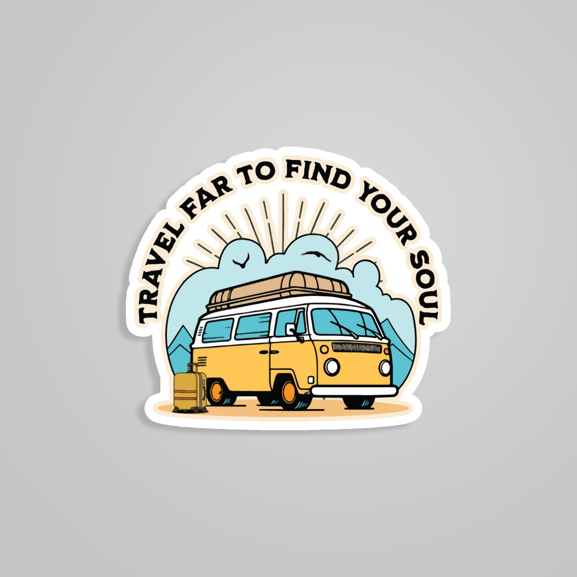 Travel Far To Find Your Soul Sticker - Wanderlust-Inspired Decal for ...