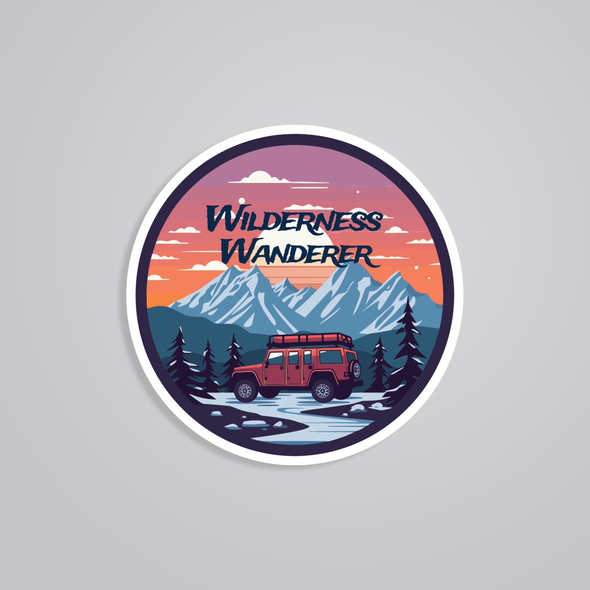 Wilderness Wanderer Sticker - Explore Nature's Beauty with Every Step