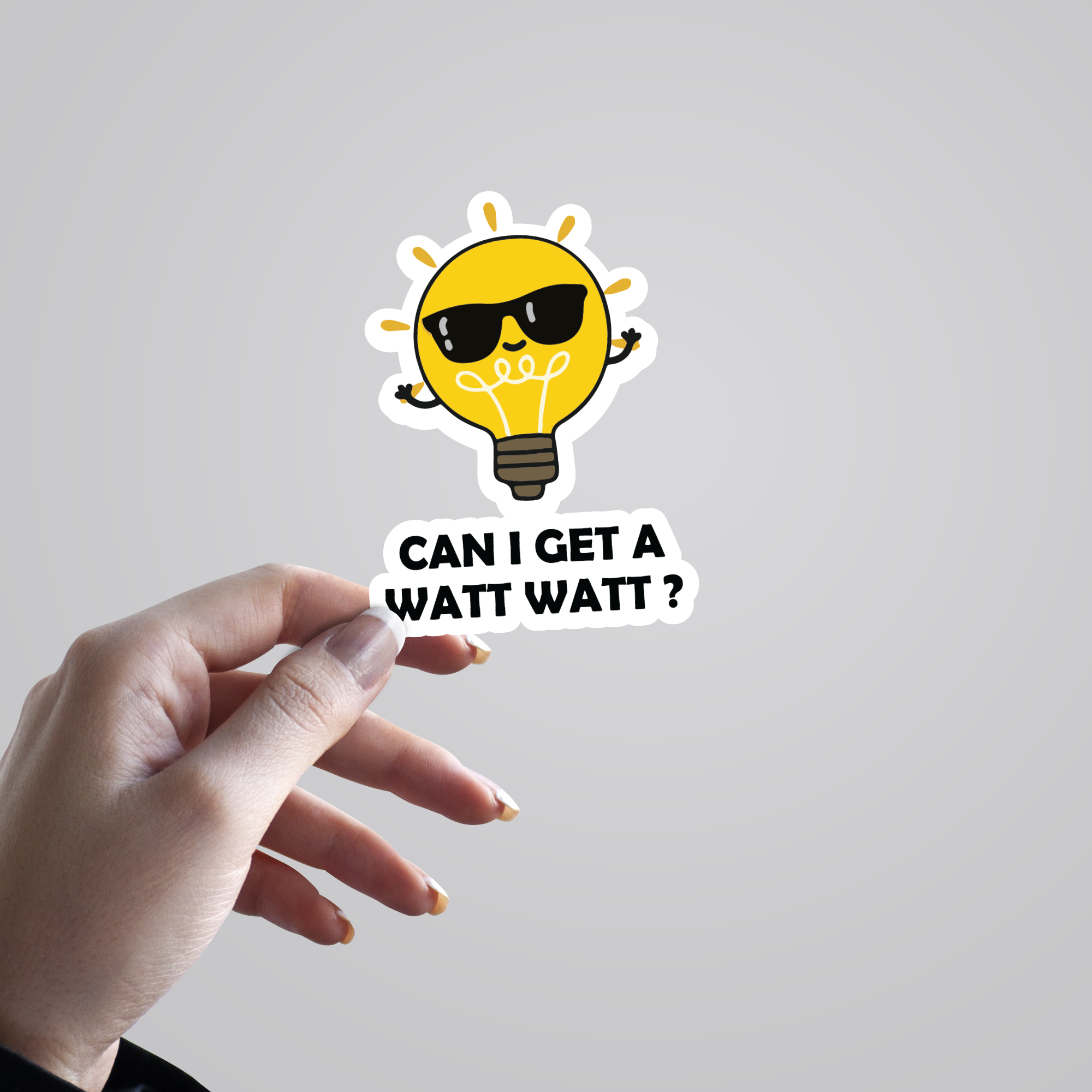 Can I Get a Watt Watt? Stickers: Embrace Electricity with Humorous Decals