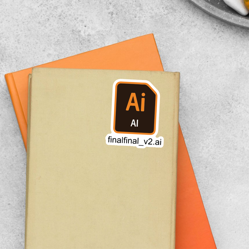 Final V2 Illustrator Doc Stickers - Add a Touch of Humor to Your Artwork