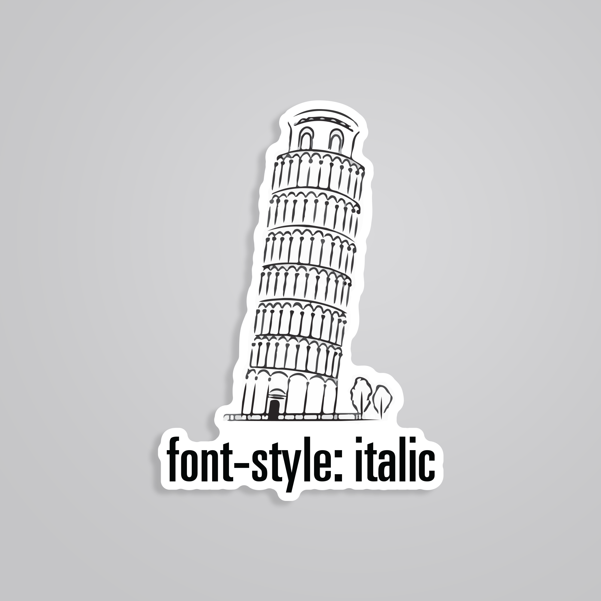 Elevate Your Laptop with Italic Stickers - Unique Font Styles