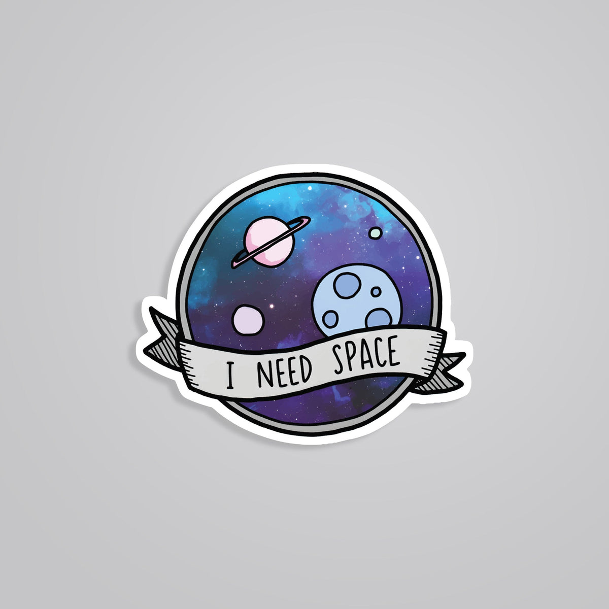 I Need Space Witty Stickers - Express Yourself with Cosmic Humor