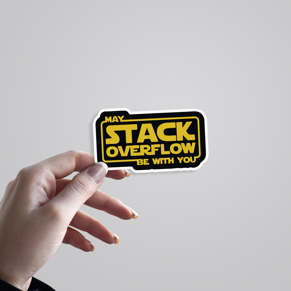 May Stack Overflow Be With You Stickers | Geeky Decals for DevOps Warriors