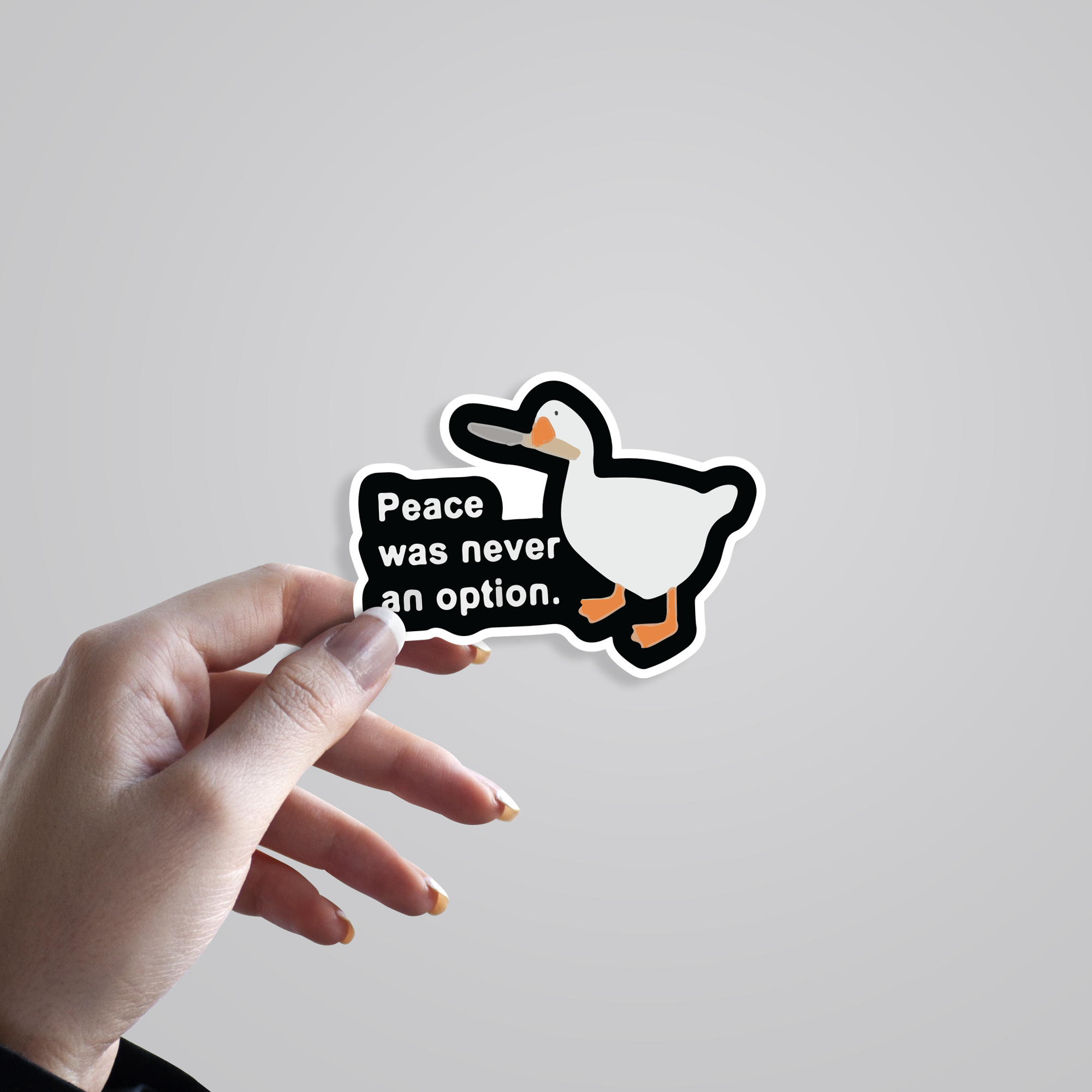 Peace Was Never An Option Stickers | Bold and Hilarious Decals for Rebels