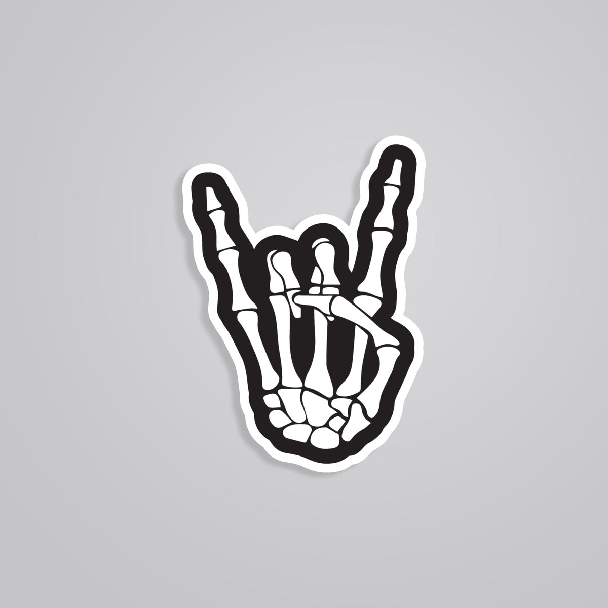 Rock Skeleton Hand Sticker - Unleash Your Inner Rebel with Style