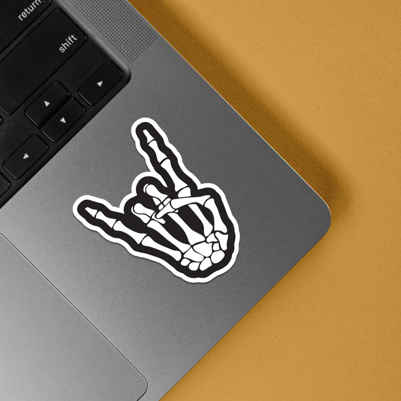 Rock Skeleton Hand Sticker - Unleash Your Inner Rebel with Style