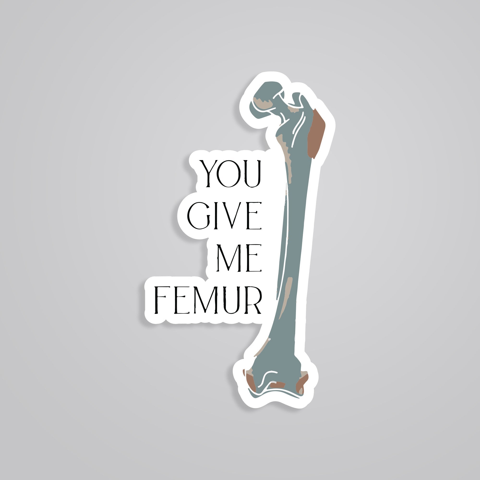 You Give Me FEMUR Witty Stickers - Humerus and Punny Decals for a Laugh