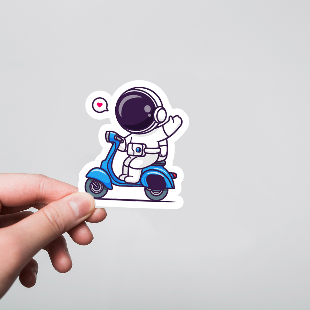 Riding Astronaut Stickers - Journey to the Stars with Adventurous ...