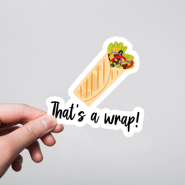 That's a Wrap Casual Stickers - Express Fun and Laid-Back Vibes with Playful Stickers