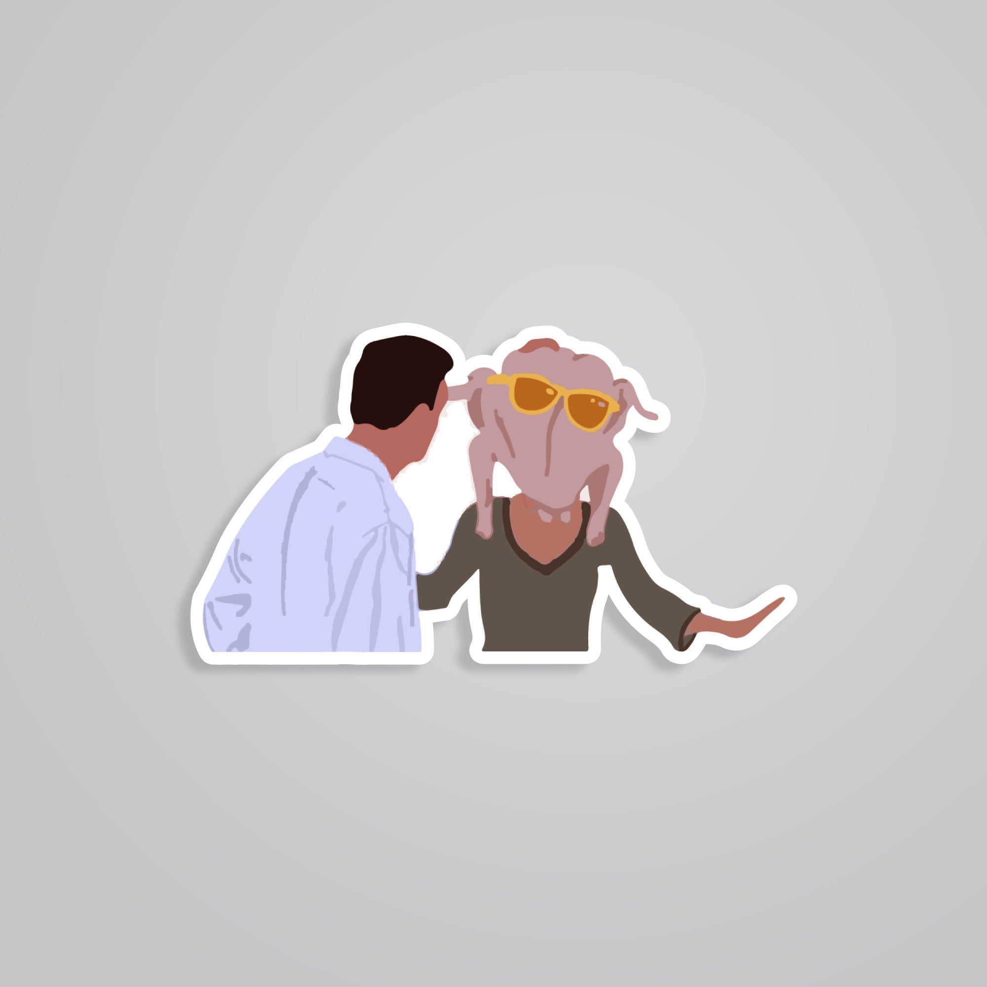 Friends Chandler and Monica Turkey Stickers - Relive Iconic Moments ...