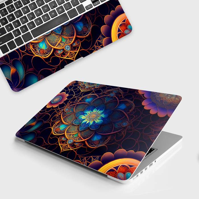 Royal Flower Laptop Skin - Embrace Regal Beauty with Captivating Flower ...