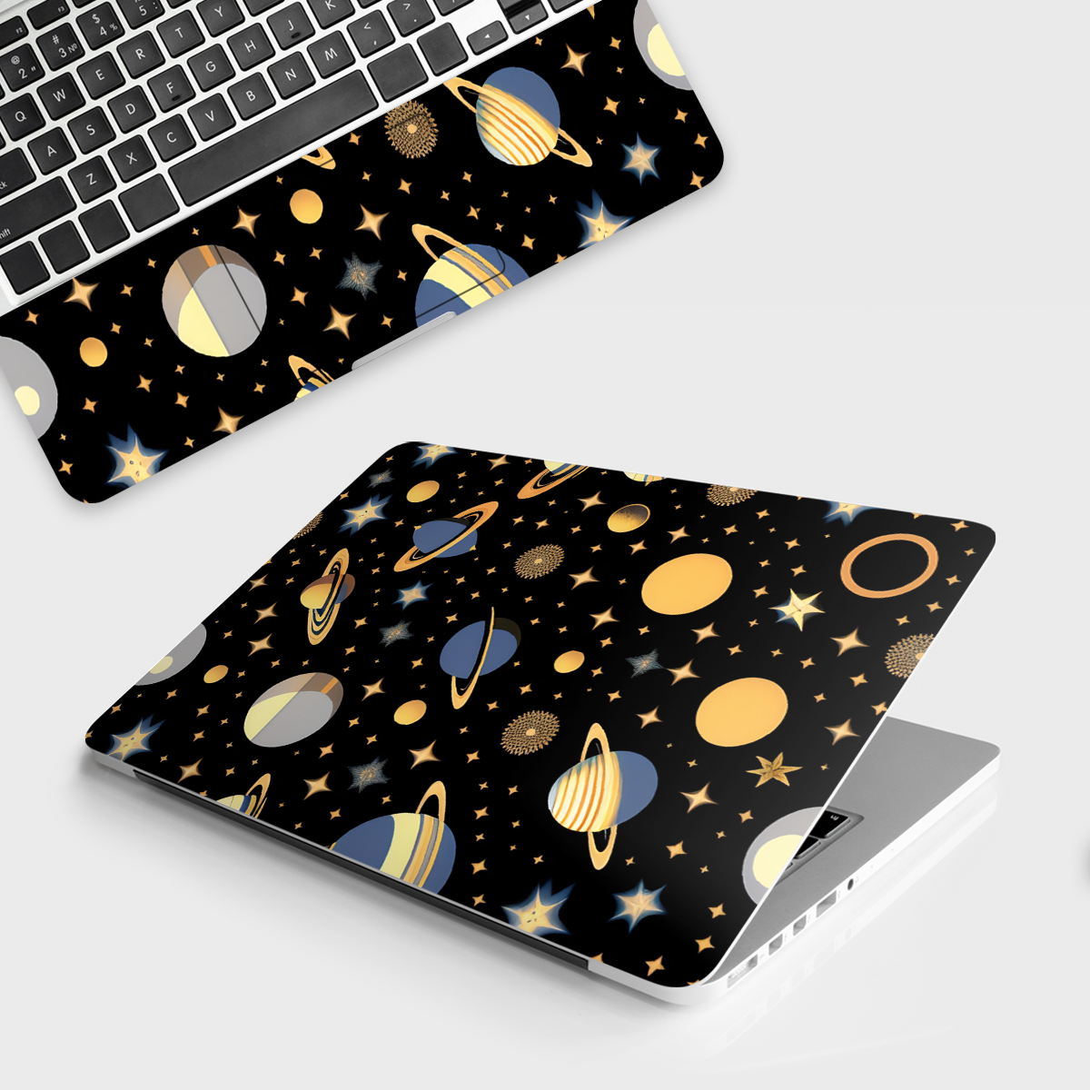 Planet and Stars Patterns Laptop Skin - Embrace Celestial Beauty with ...