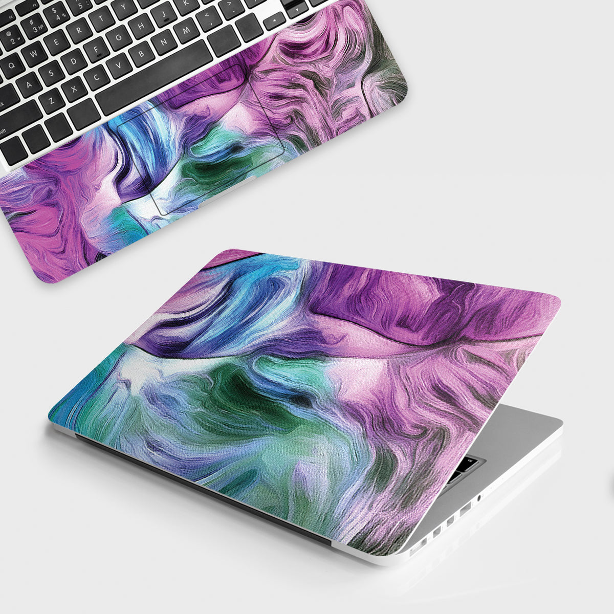 Blue Purple Wave Laptop Skin - Embrace Harmonious Hues with Captivating ...