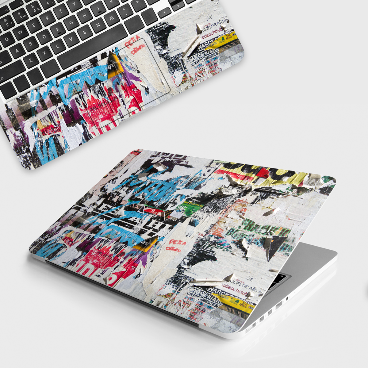 Torn Paper Laptop Skin - Embrace Vintage Chic with Captivating Texture