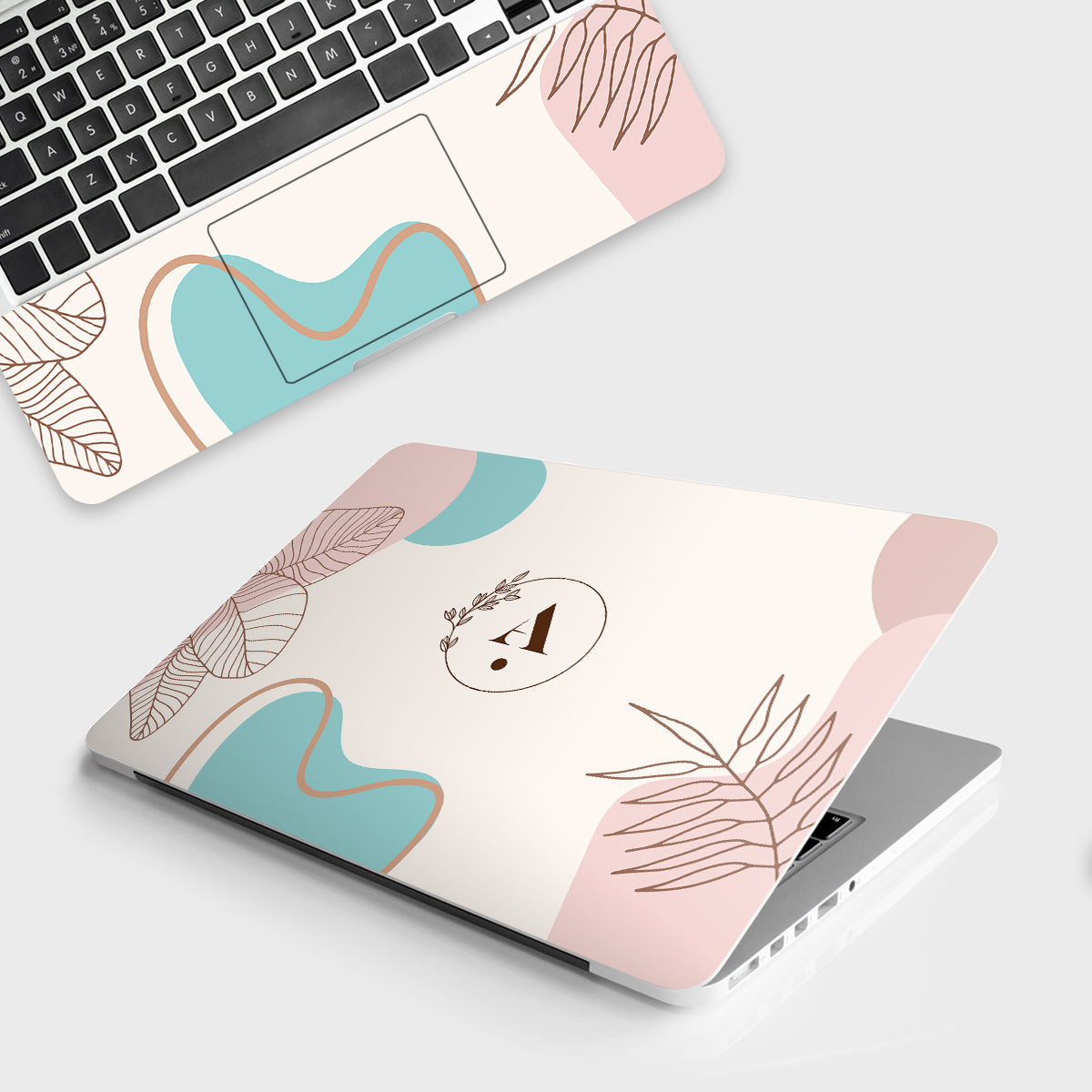 Beautiful Leaves with Customized Letter Laptop Skin - Embrace ...