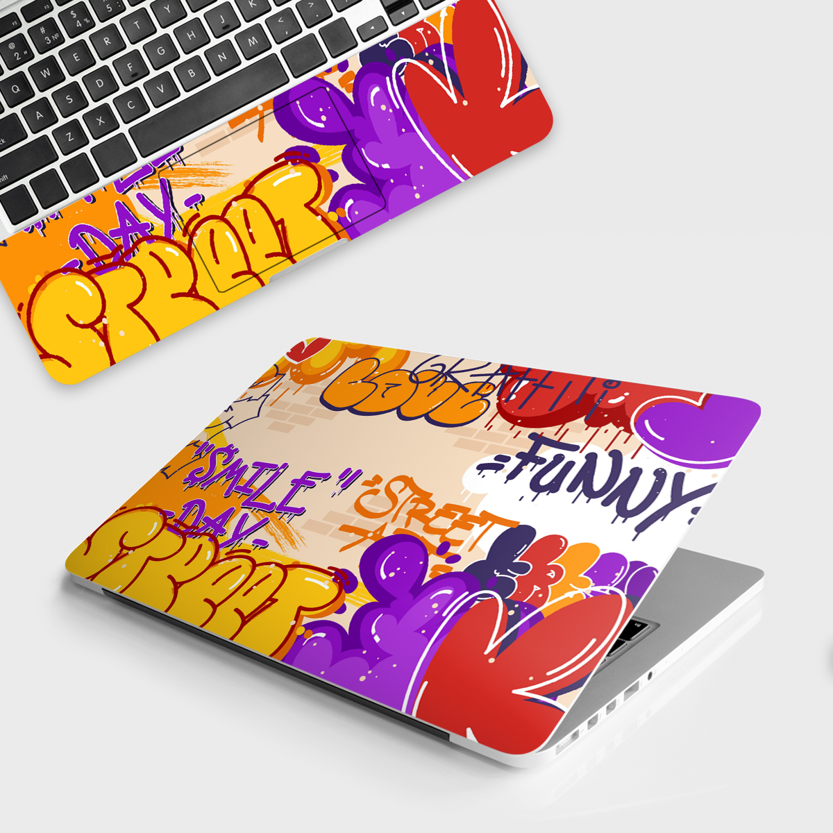 Colorful Graffiti Laptop Skin - Embrace Urban Artistry with Captivating ...