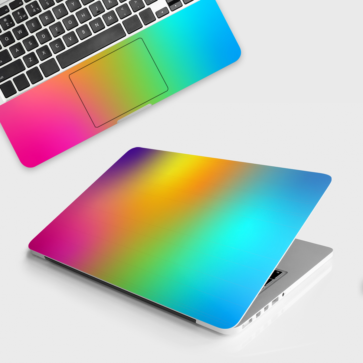 Rainbow Gradient Laptop Skin - Embrace Colorful Splendor with ...