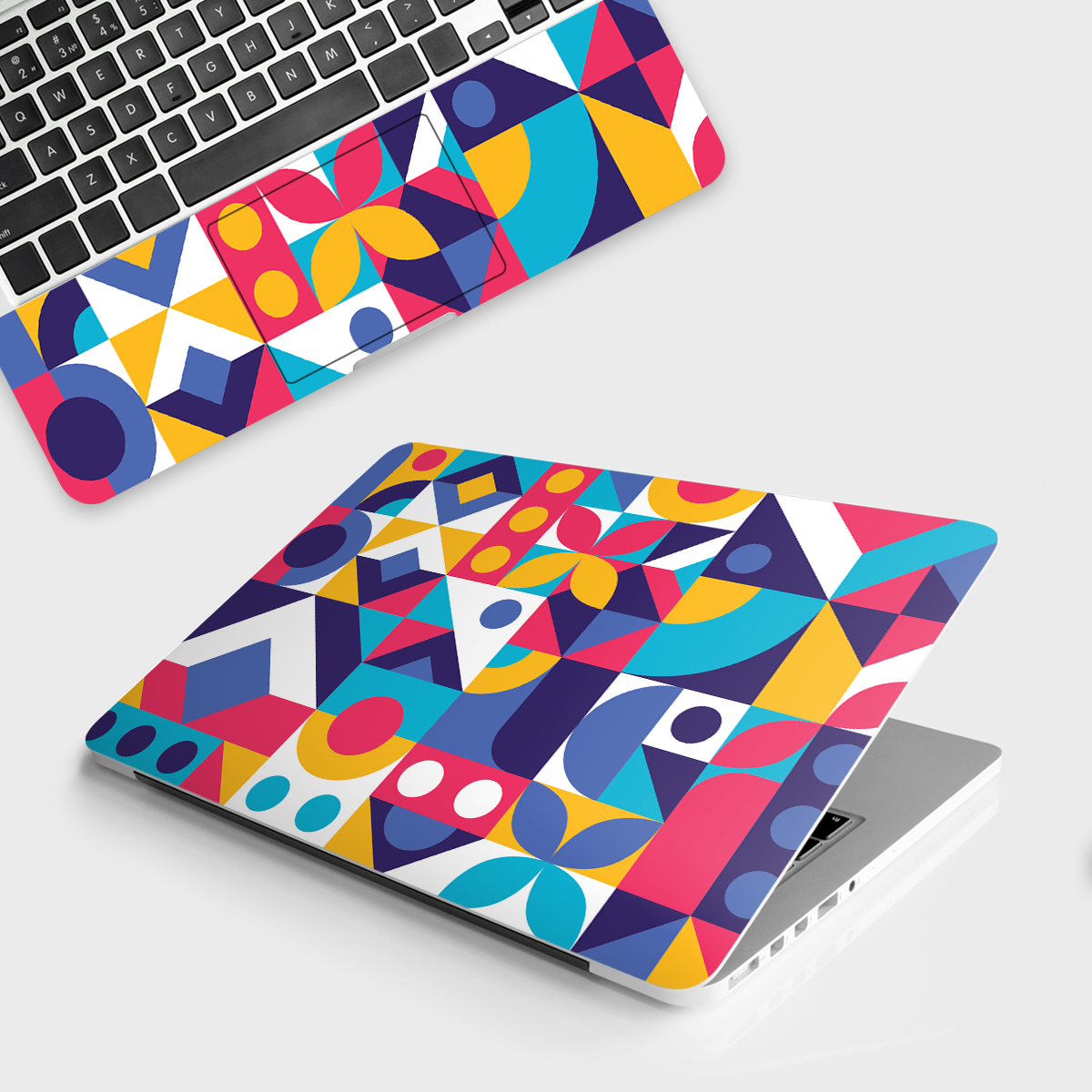 Geometric Shapes Laptop Skin - Embrace Symmetry and Sophistication with ...