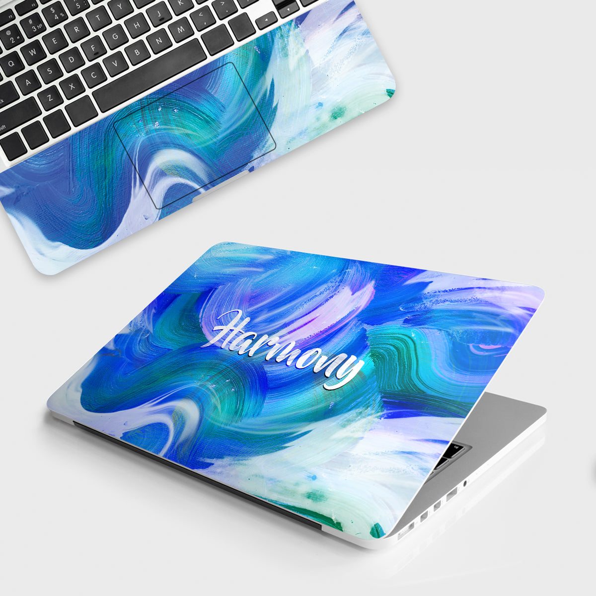 Blue Harmony Laptop Skin: Stylish Design for a refreshing look