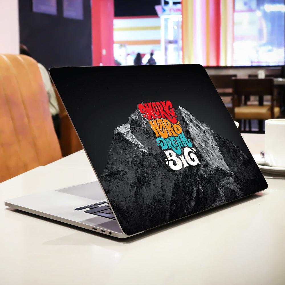Work Hard Dream Big Laptop Skin - Stay Motivated with Inspirational ...