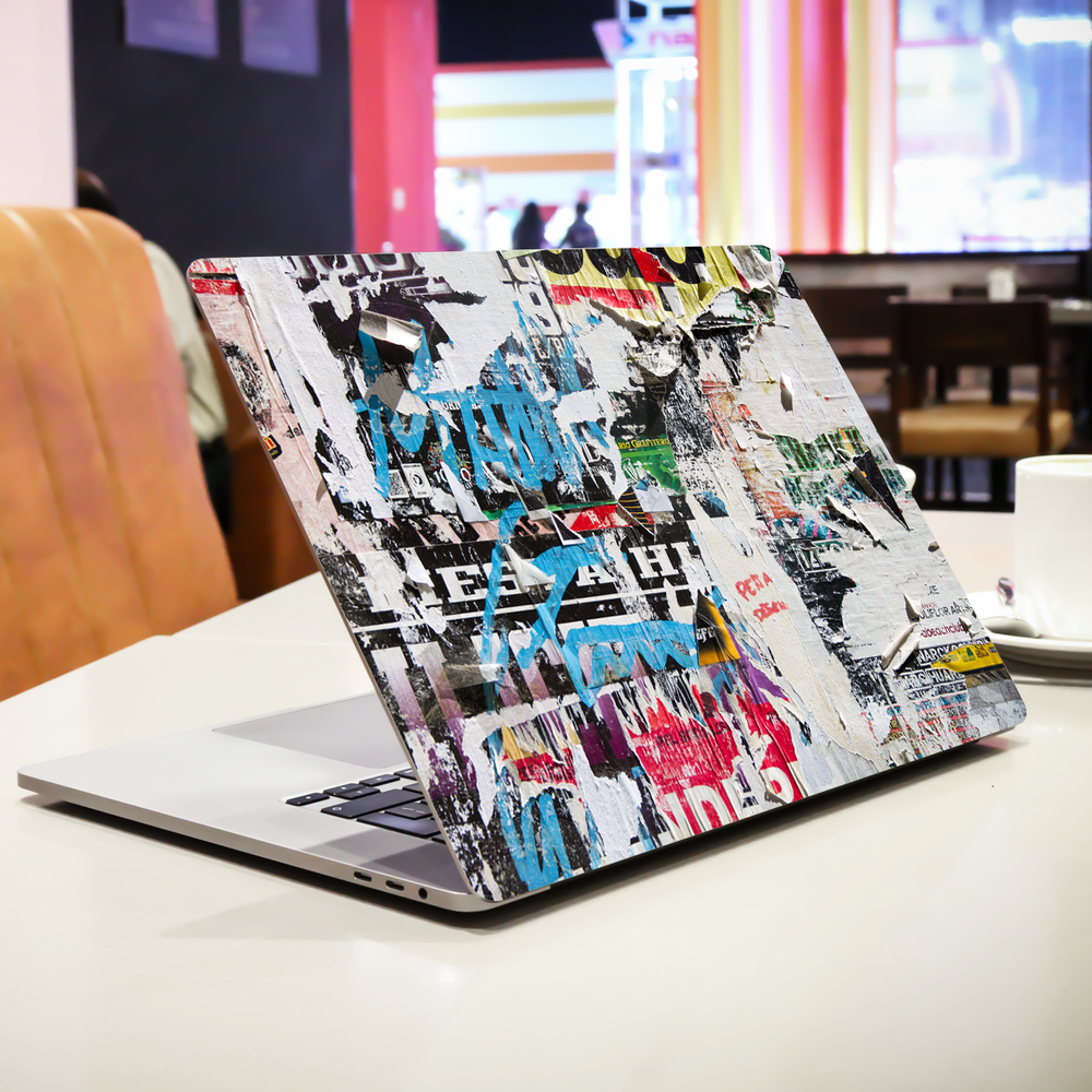 Torn Paper Laptop Skin - Embrace Vintage Chic with Captivating Texture