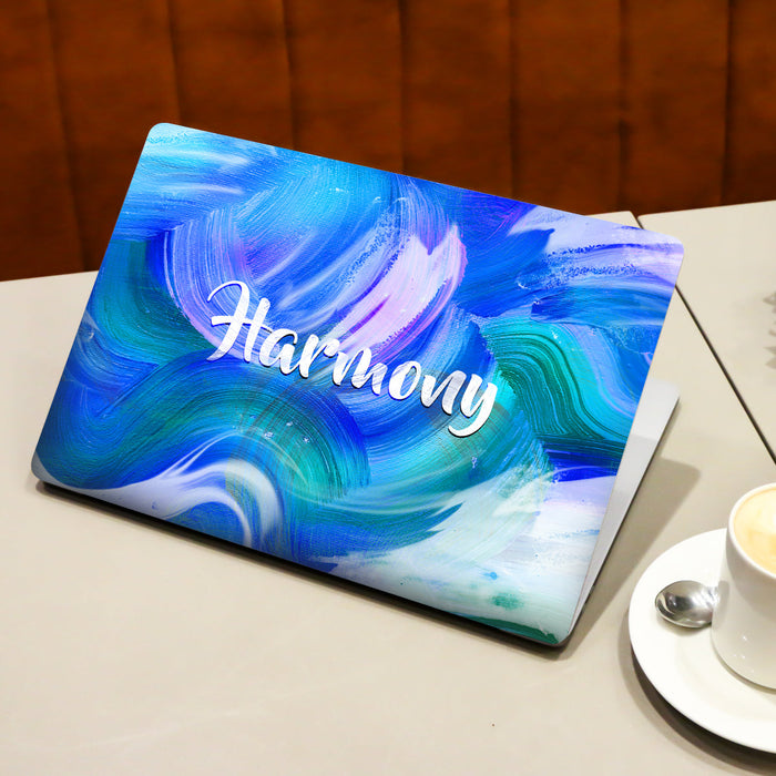 Blue Harmony Laptop Skin: Stylish Design for a refreshing look
